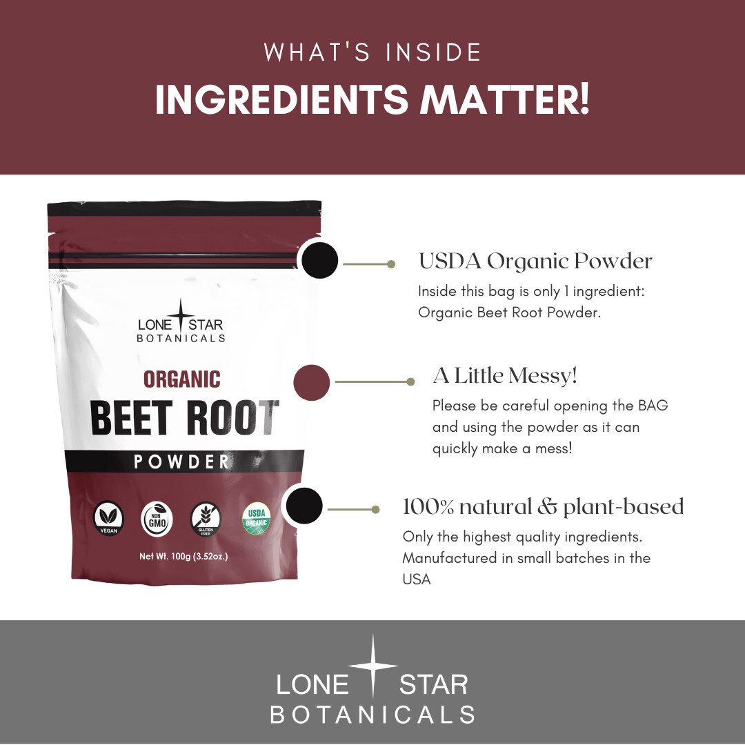 Beet Root Powder - 100g Bag - Lone Star Botanicals