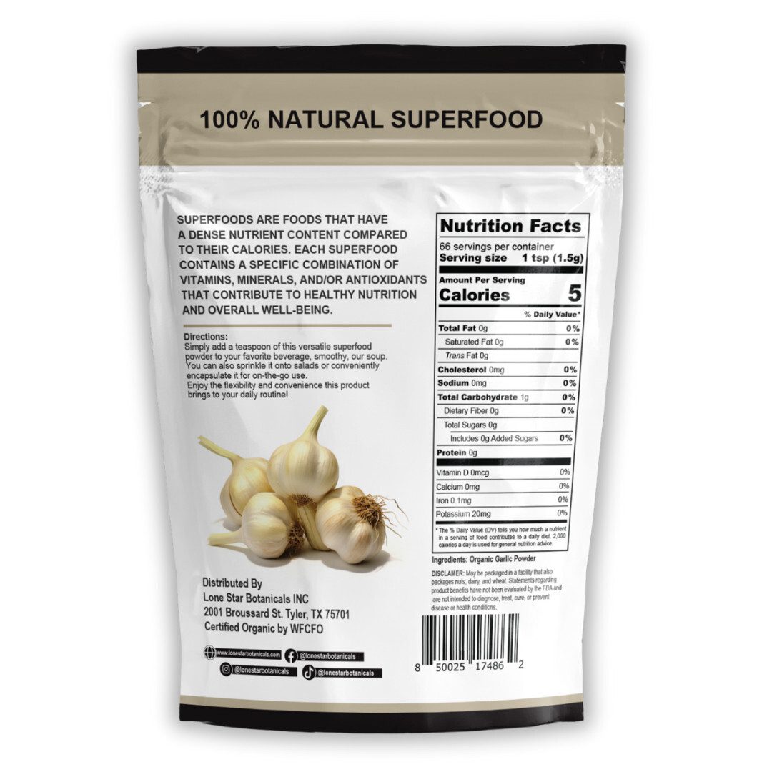 Garlic Powder - 100g Bag - Lone Star Botanicals